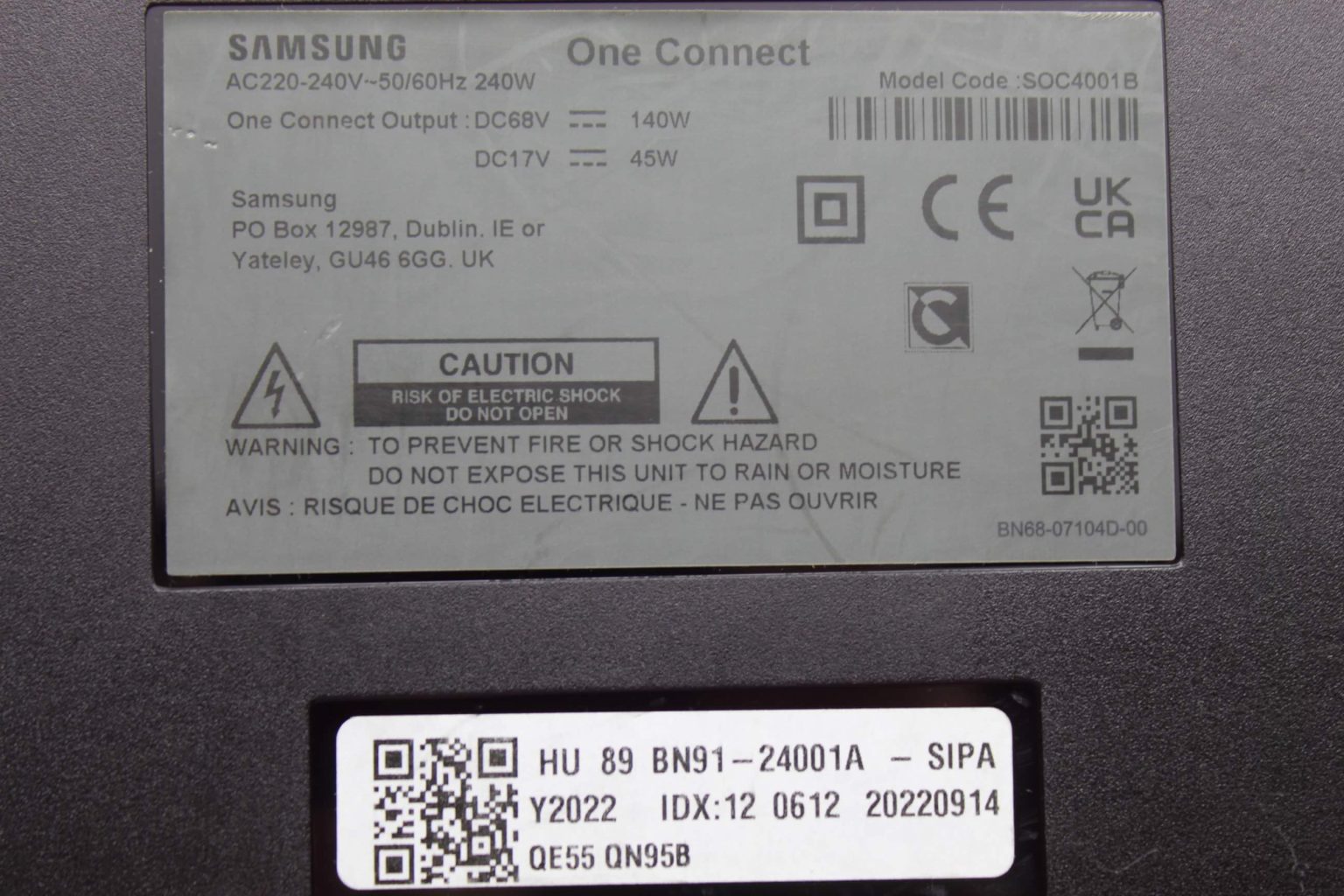 Samsung QE55 QN95B One Connect Box BN91-24001A - Samsung Yedek Parça ...